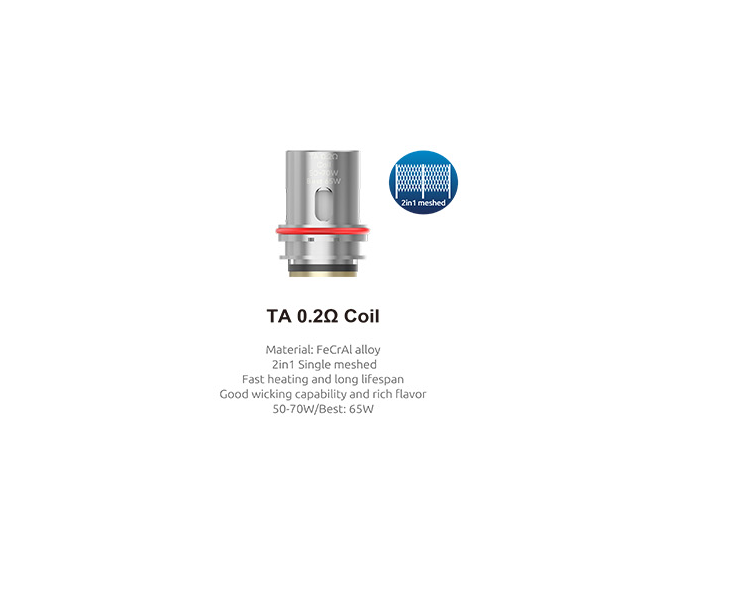 Résistances Smok TA – Mesh & Dual Mesh pour T-Air Subtank OHM 0.15 ohm